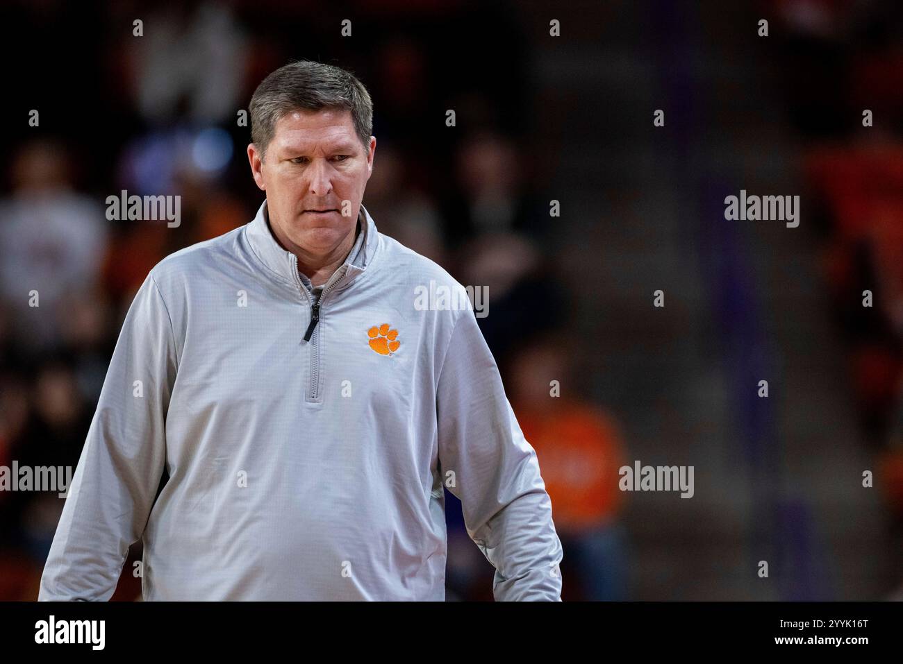 Clemson Tigers head coach Brad Brownell during the first half against ...