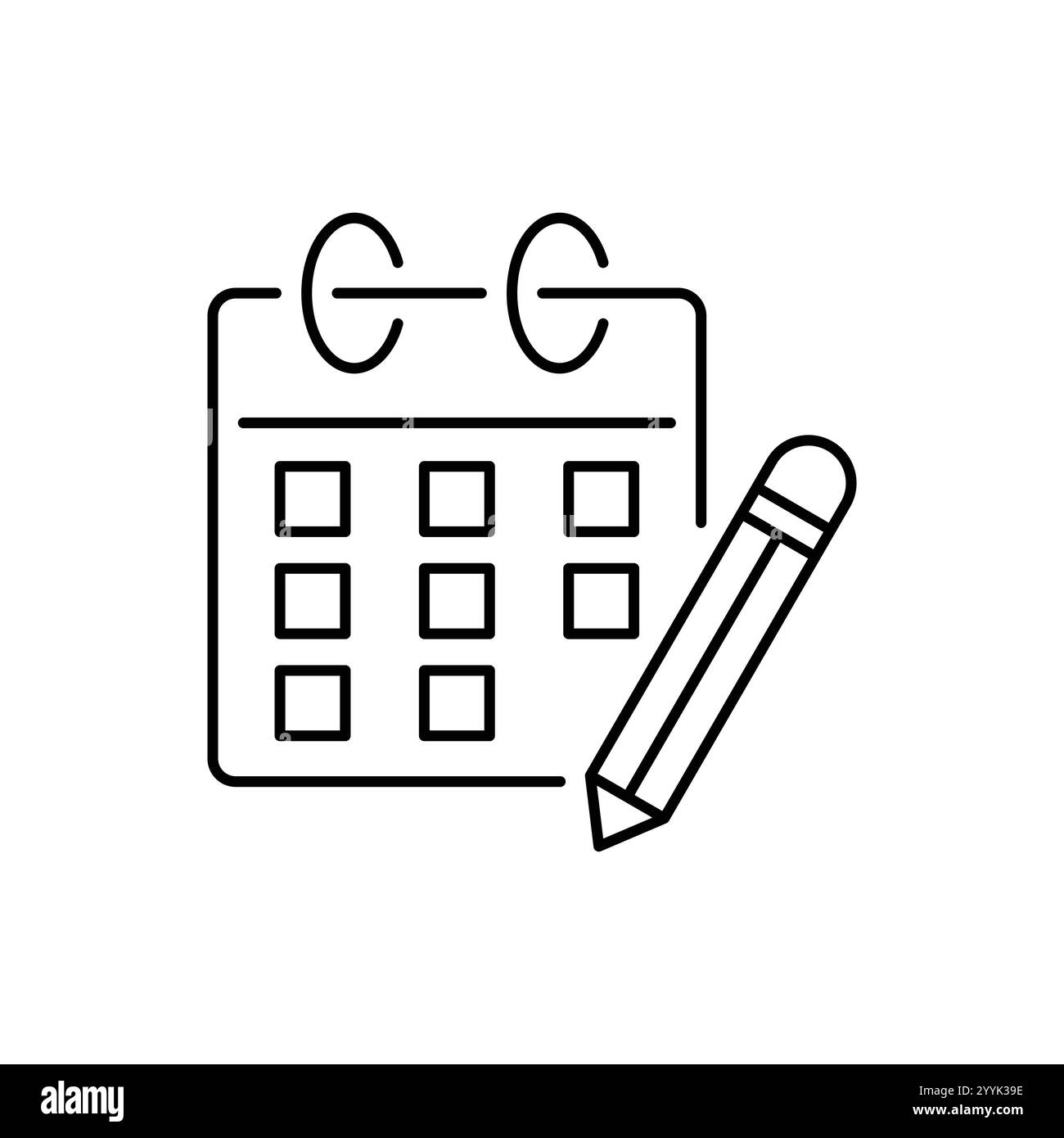 Hourglass icon line isolated Black and White Stock Photos & Images - Alamy