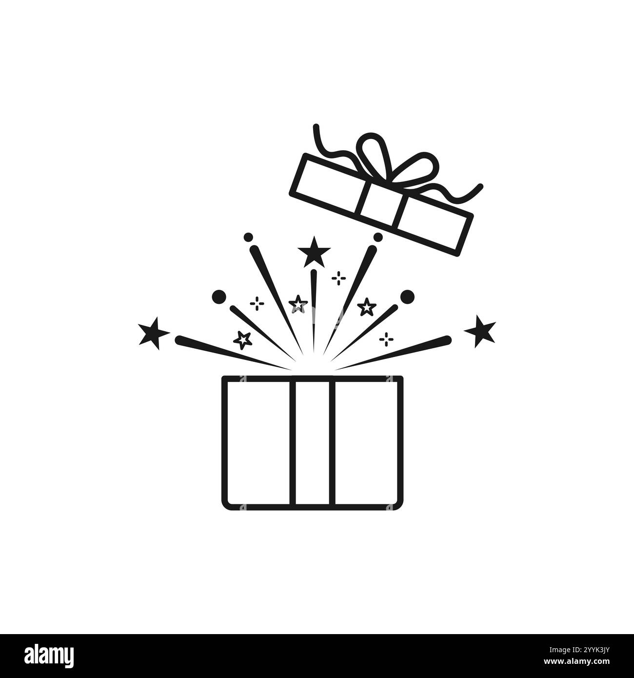 open gift box, icon vector Stock Vector Image & Art - Alamy