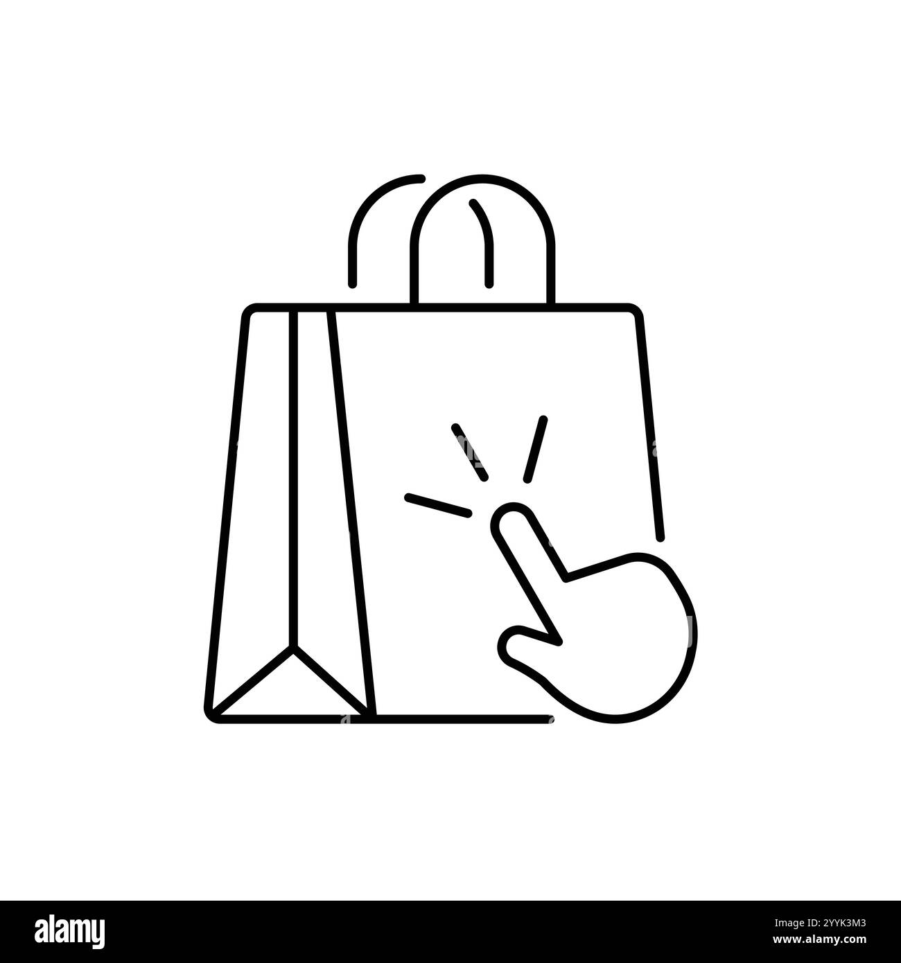 click and collect order, vector icon on white background Stock Vector ...