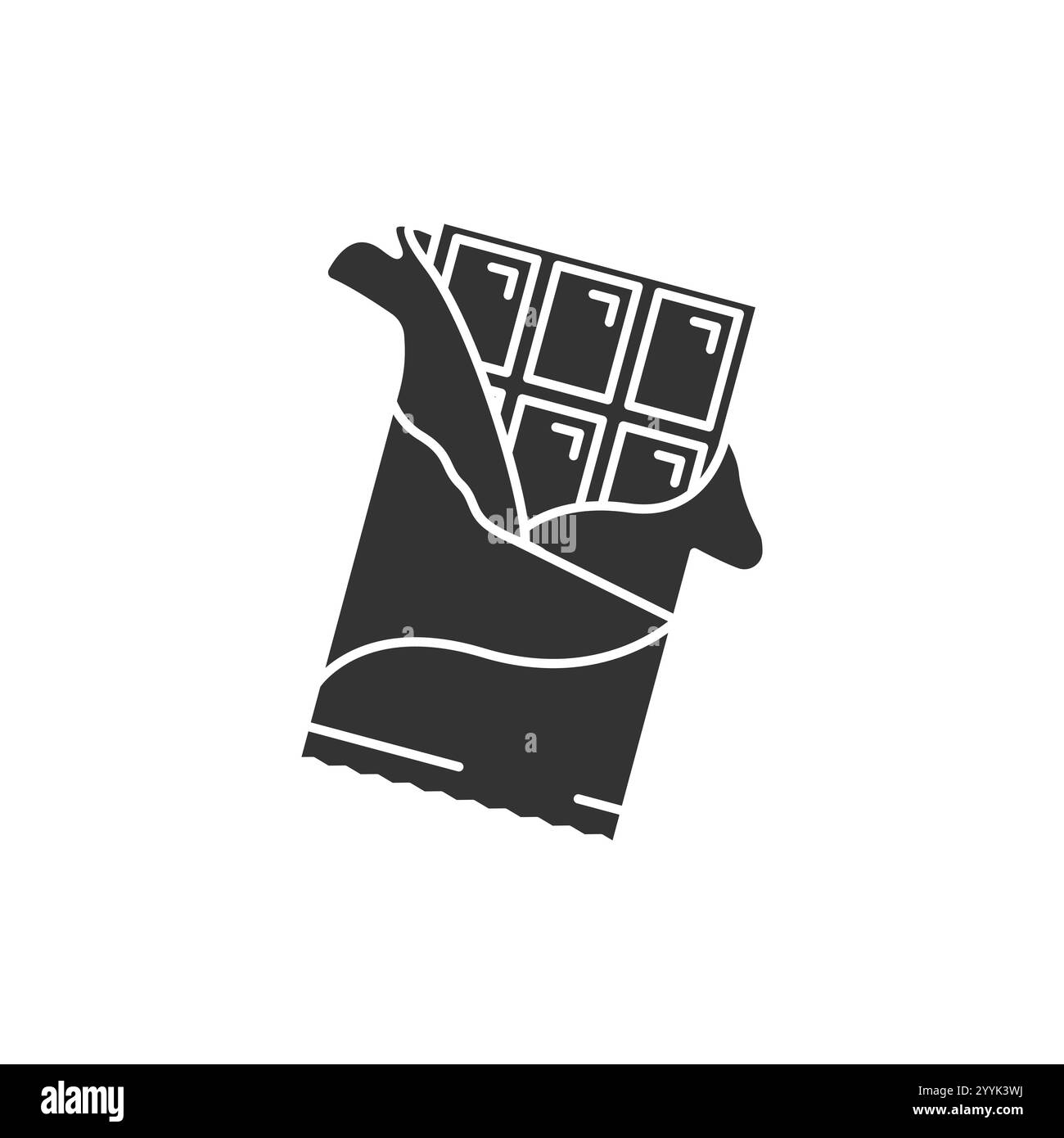 Chocolate bar opened in wrapper Stock Vector Images - Alamy