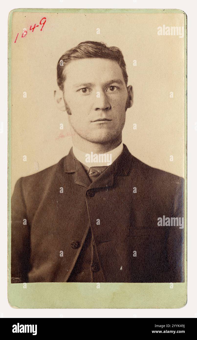 Mug shot of Eddie Guerin, head-and-shoulders portrait, marked "1049 ...