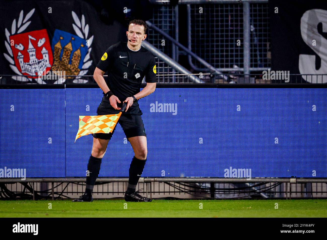 TILBURG, NETHERLANDS - DECEMBER 22: Assistant Referee Rick van Rijn ...