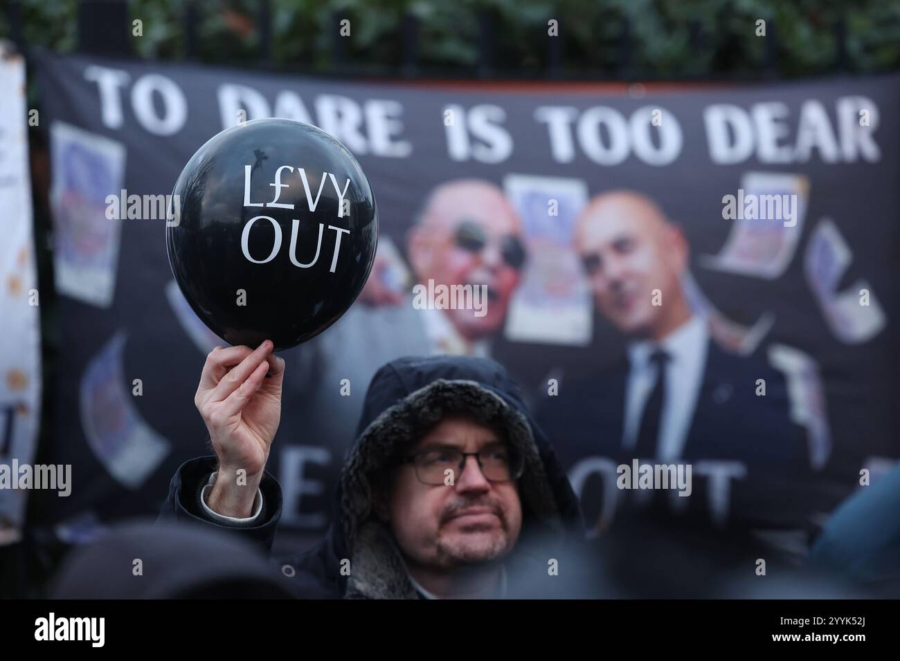 London, England, 22nd December 2024. Tottenham fans gather outside the ...