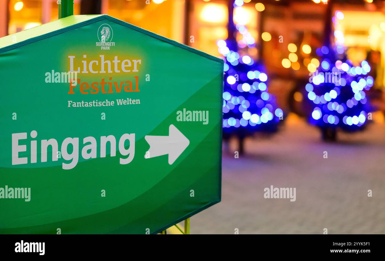 22 December 2024, Lower Saxony, Hodenhagen: One of the signs in ...