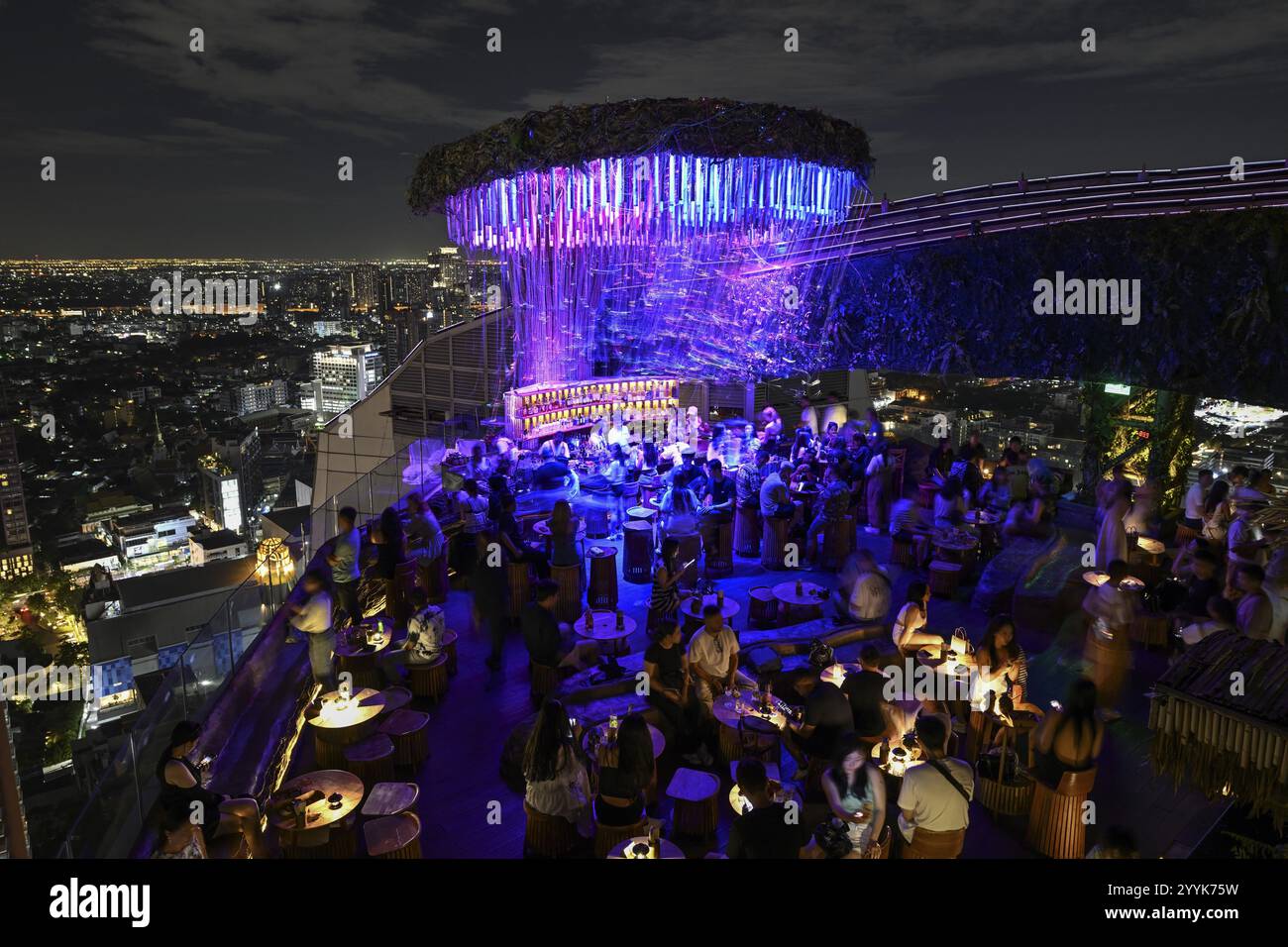 Tichuca Rooftop Bar, nicknamed Jellyfish Bar, in the T-One Building on ...