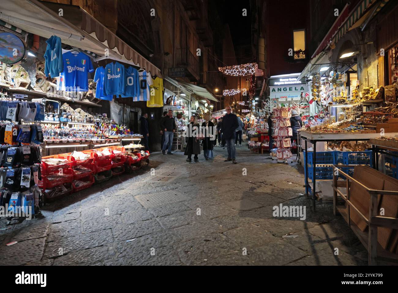 Stalls in San Gregorio Armeno, the famous Christmas gift street in ...