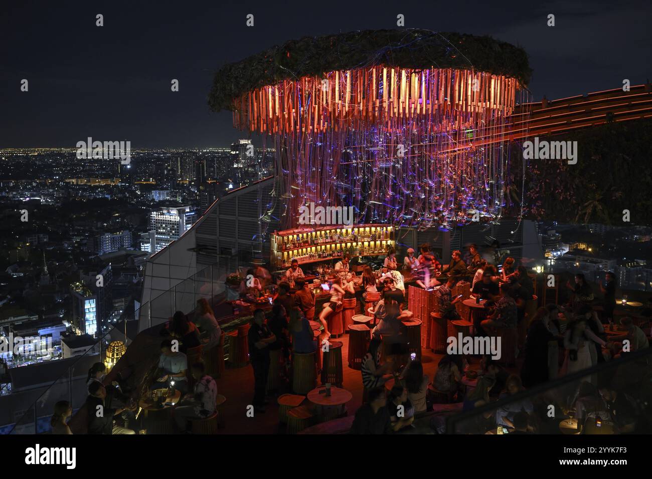 Tichuca Rooftop Bar, nicknamed Jellyfish Bar, in the T-One Building on ...