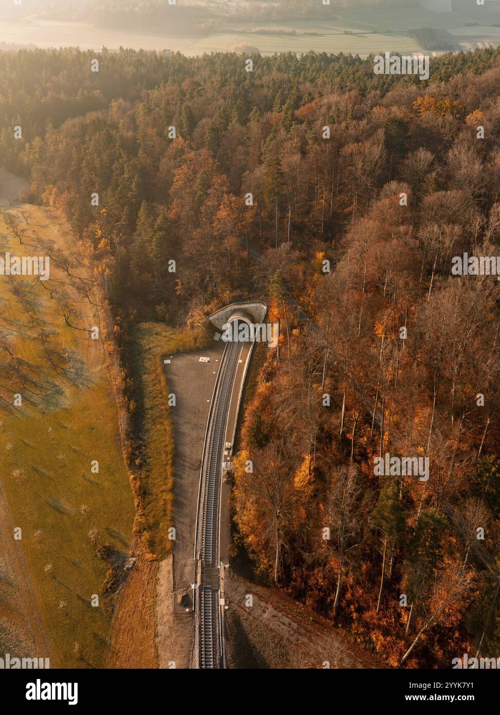 Aerial top down shot illuminated hi-res stock photography and images ...