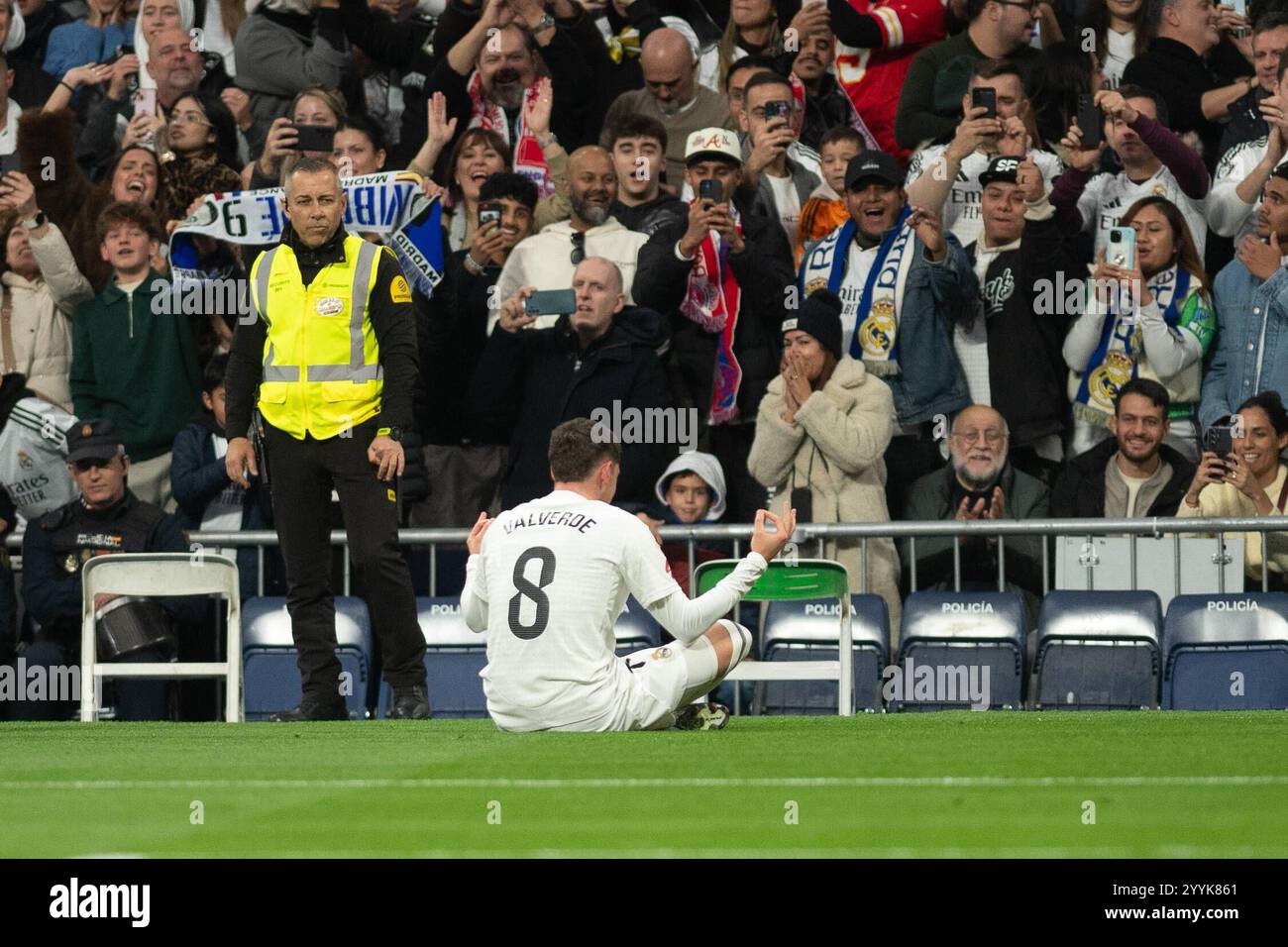 Spanish La Liga EA Sports soccer match Real Madrid vs Sevilla at ...