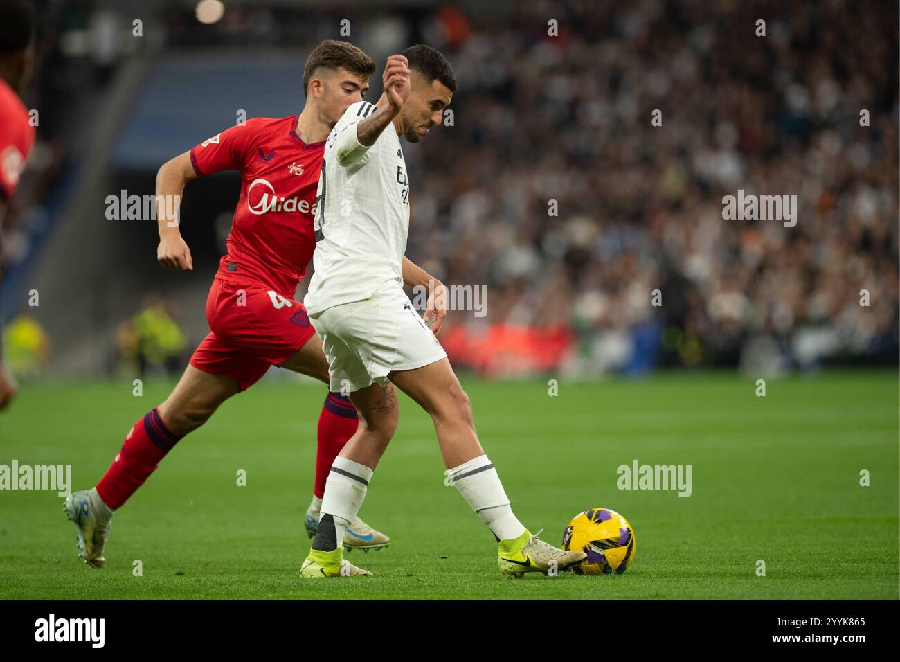 Spanish La Liga EA Sports soccer match Real Madrid vs Sevilla at ...