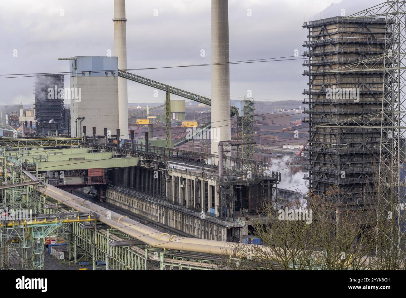 Coke oven batteries of the Schwelgern coking plant, supplies the ...