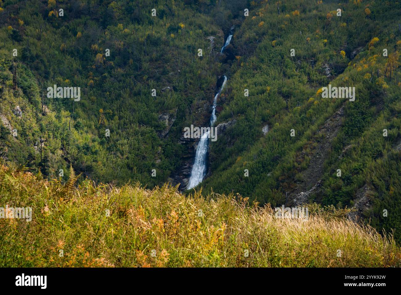 Beautiful Himalayan Mountain Waterfall between Langtang Village and ...