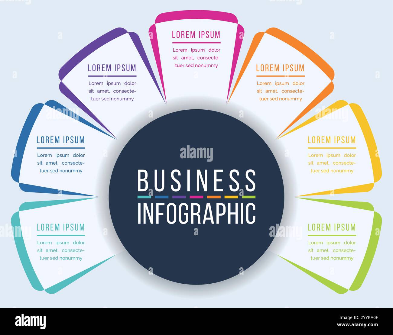 7 Options Infographic design 7 Steps, objects, elements or options ...