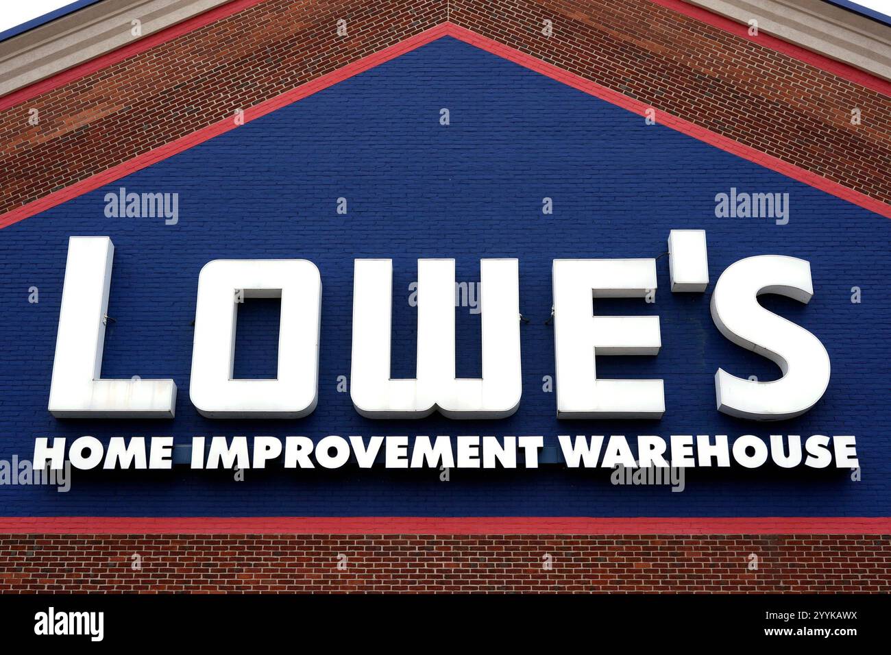 This is the sign on the front of a Lowe's store in Homestead, Pa ...