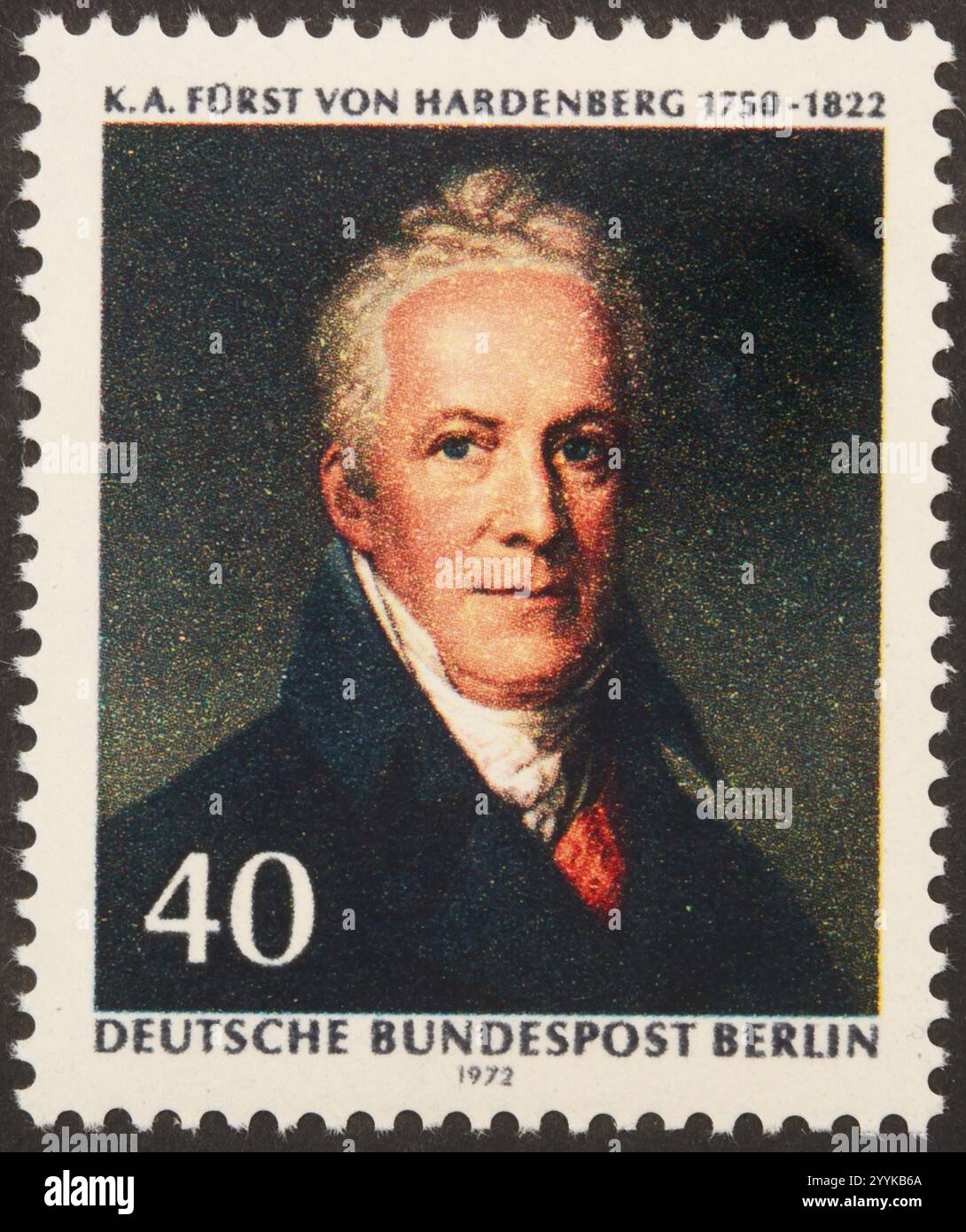 Karl August von Hardenberg (1750-1822), a Prussian statesman. Portrait ...