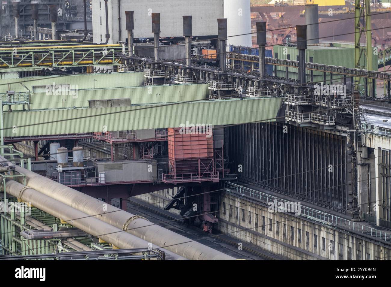 Coke oven batteries of the Schwelgern coking plant, supplies the ...