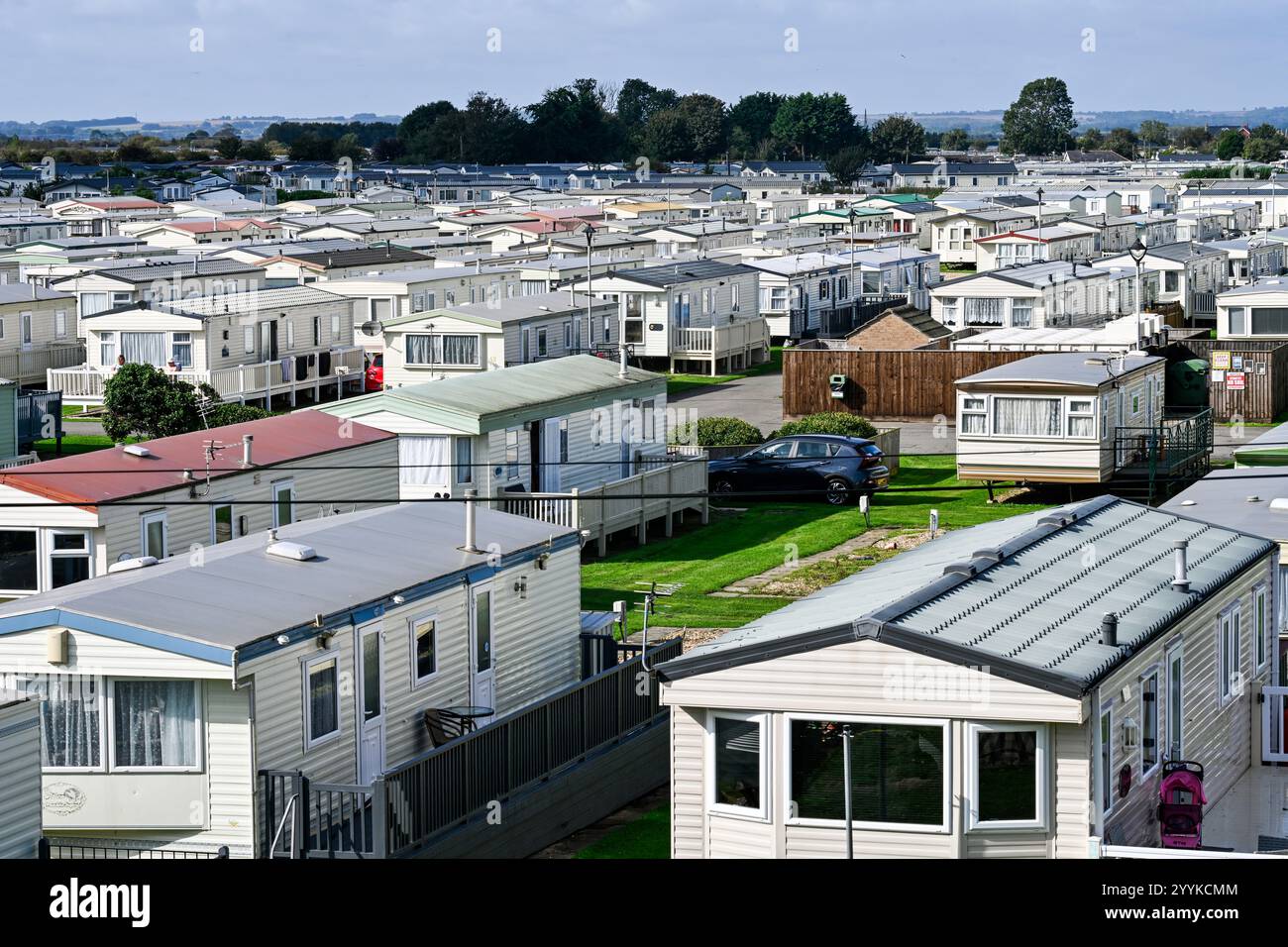 Caravans at Ingoldmells, one of the largest concentrations of caravans ...