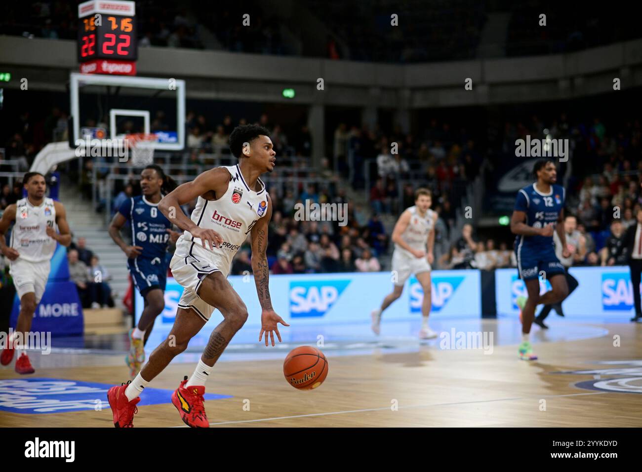 Heidelberg, Deutschland. 22nd Dec, 2024. Ronaldo Segu (Bamberg Baskets ...
