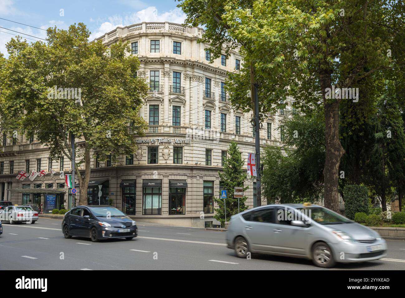 Tbilisi, Georgia - 06 September 2019: Hotel Courtyard Marriott building ...