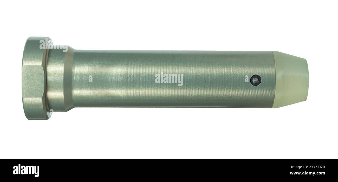 Profile view of a buffer weight that helps an AR-15 operated in semi ...
