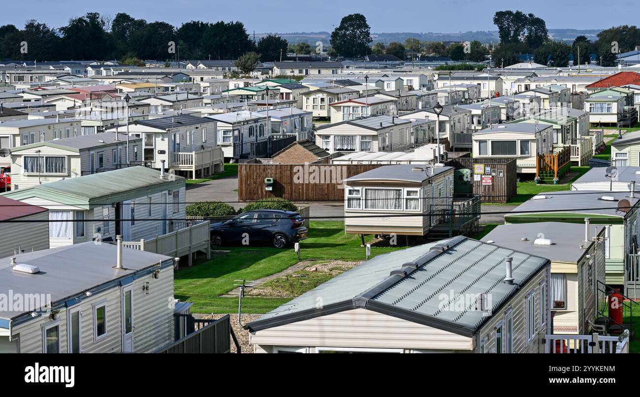 Caravans at Ingoldmells, one of the largest concentrations of caravans ...