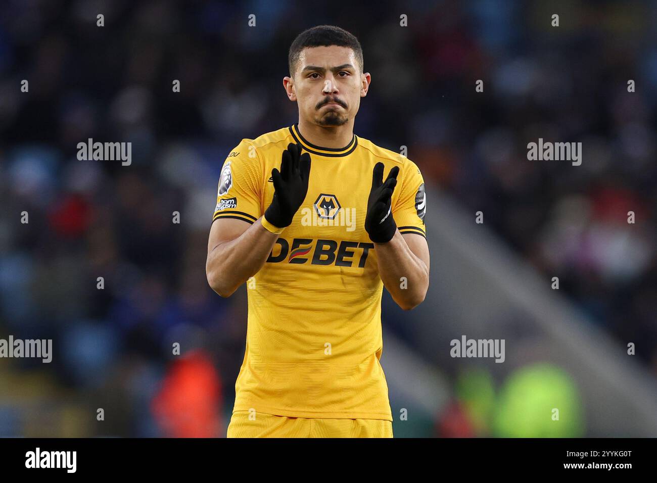 Wolverhampton, UK. 22nd Dec, 2024. André of Wolves during the Leicester ...