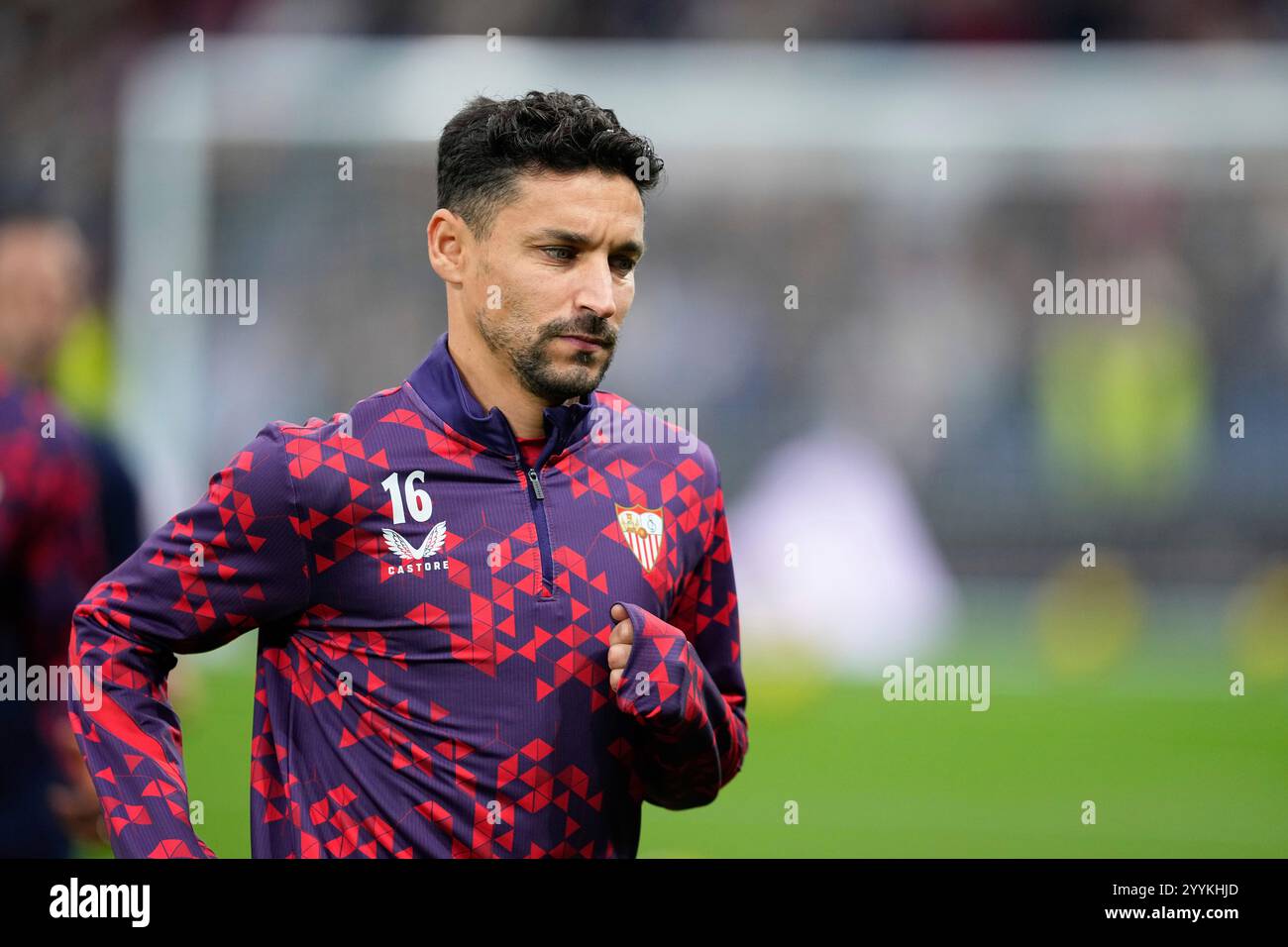 Jesus Navas of Sevilla FC warms up during the Spanish League, LaLiga EA ...
