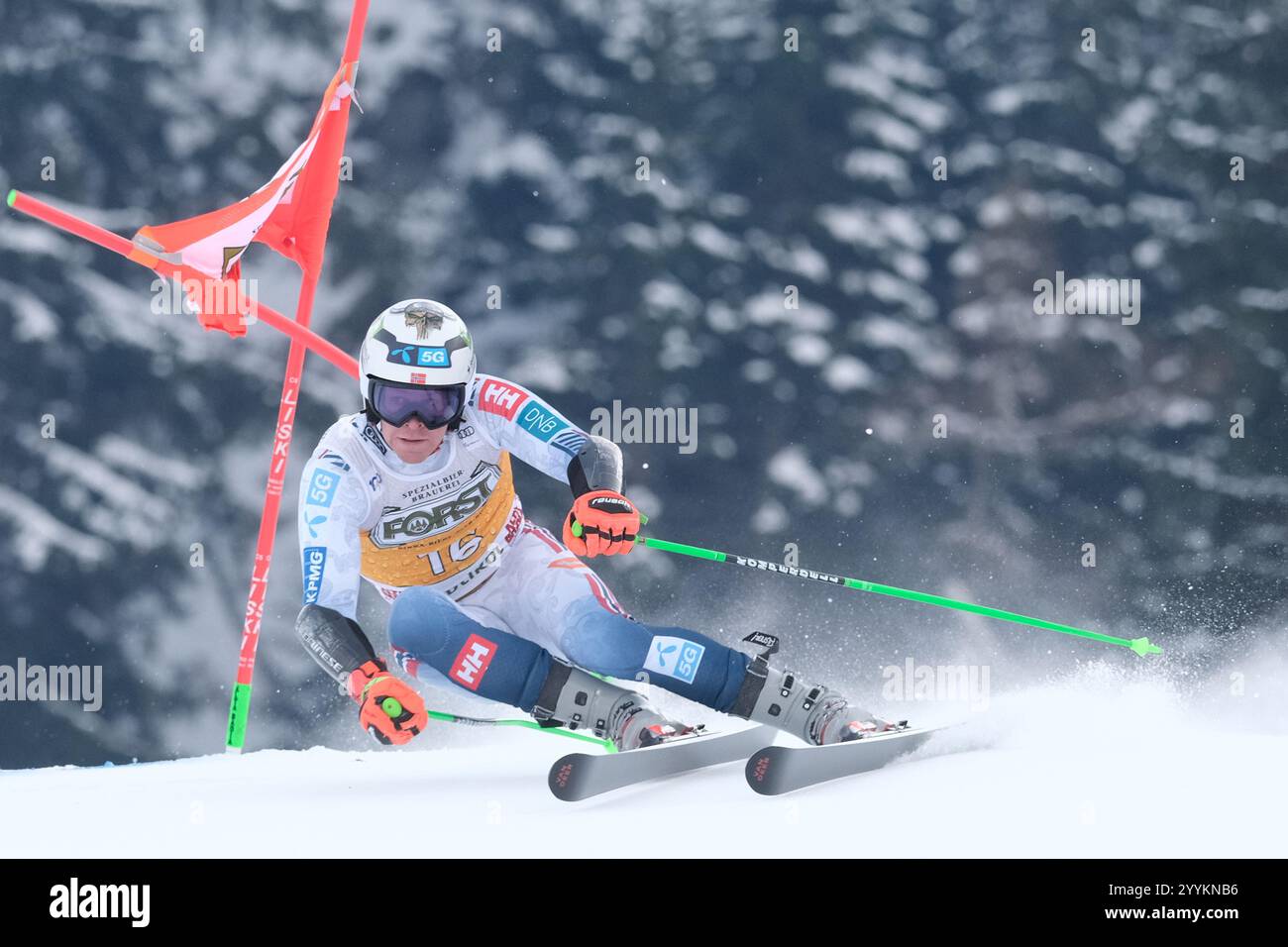 Timon Haugan of Team Norway competes during the Audi FIS Alpine Ski ...
