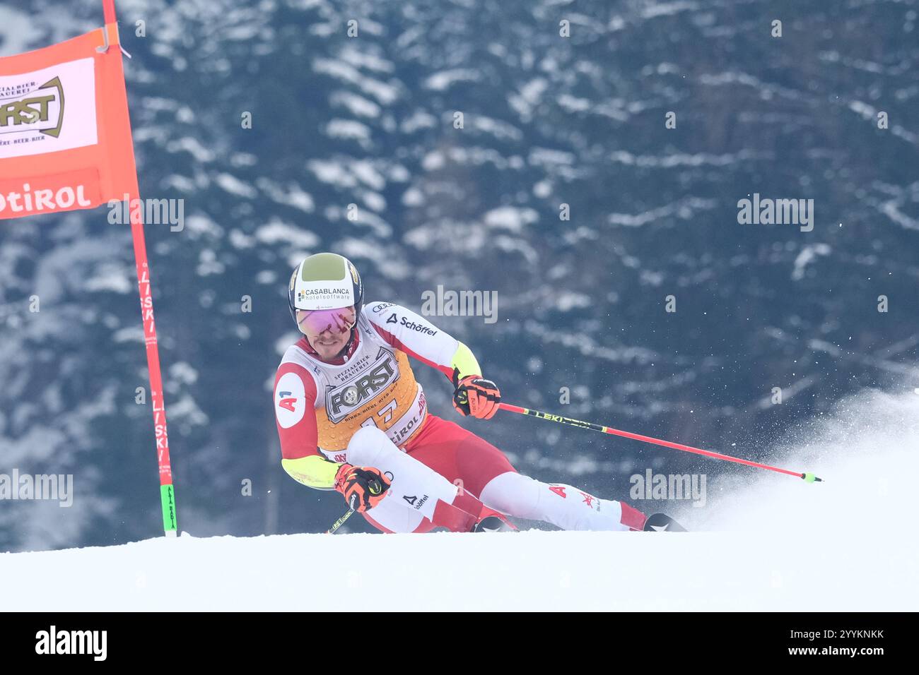 Manuel Feller of Team Austria competes during the Audi FIS Alpine Ski ...