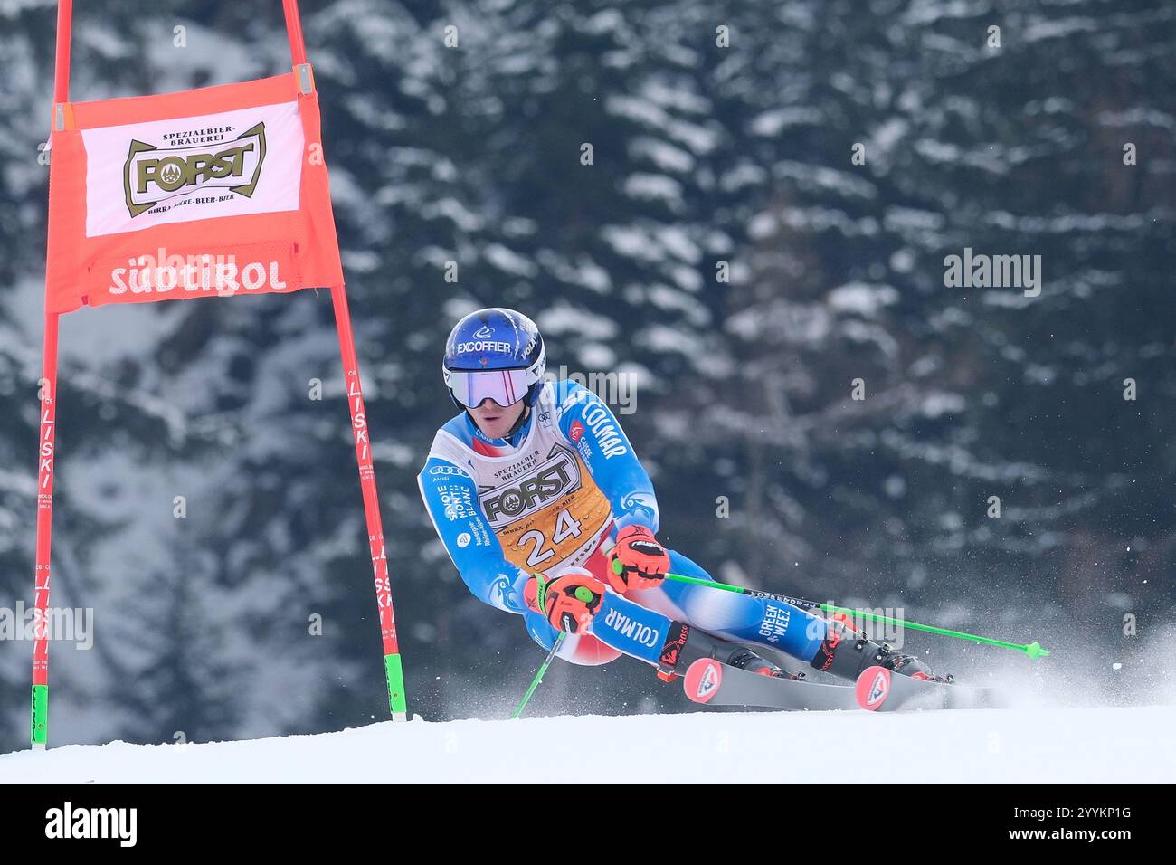 Leo Anguenot of Team France competes during the Audi FIS Alpine Ski ...