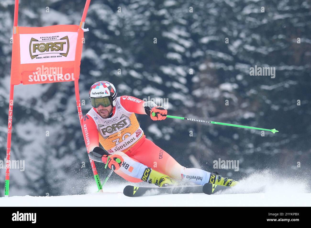 Luca Aerni of Team Switzerland competes during the Audi FIS Alpine Ski ...