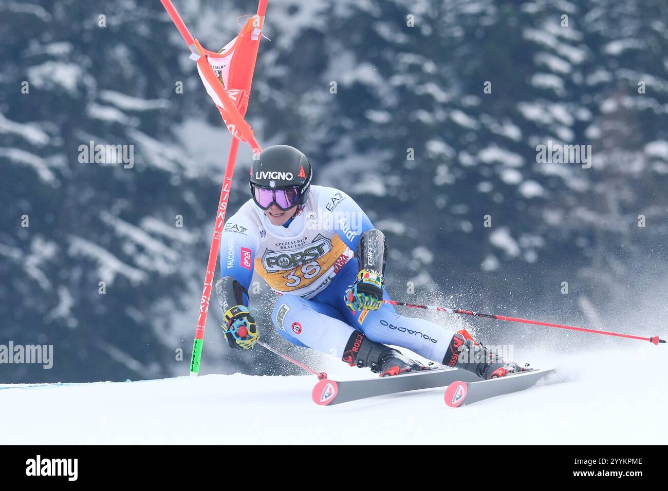 Simon Talacci of Team Italy competes during the Audi FIS Alpine Ski ...