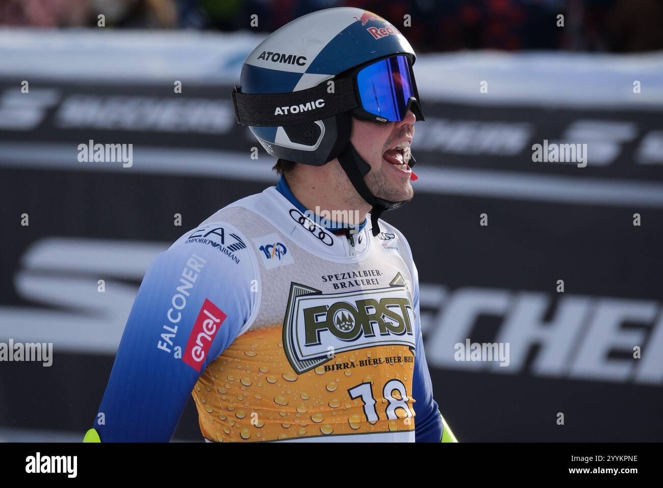 Alex Vinatzer of Team Italy competes during the Audi FIS Alpine Ski ...