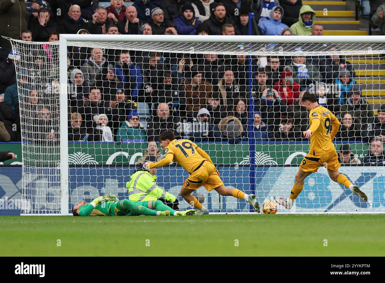Wolverhampton, UK. 22nd Dec, 2024. Rodrigo Gomes of Wolves celebrates ...