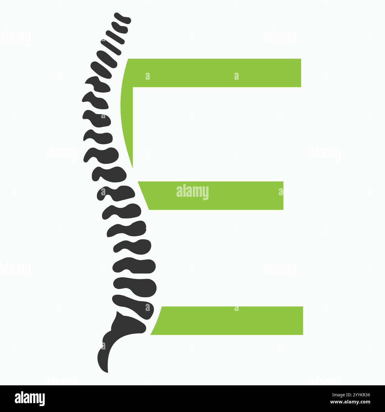 Initial Letter E Spine Logo Concept For Chiropractic Logo Design ...