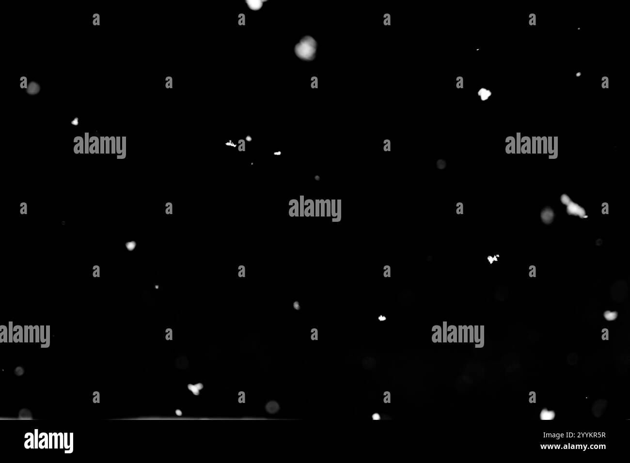 Large snow piece on black background for overlay Stock Photo - Alamy