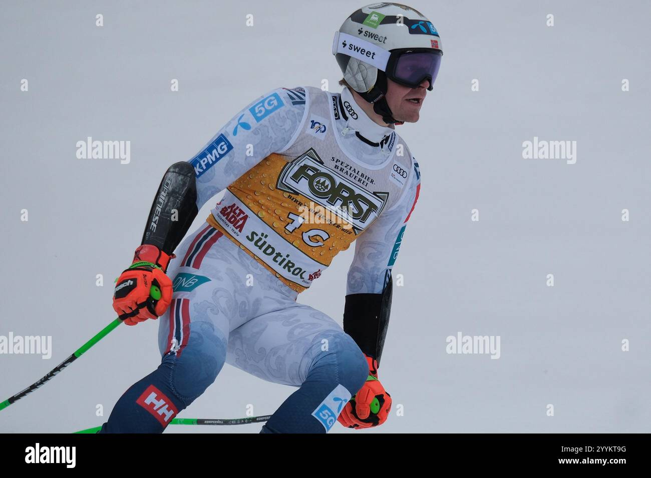 Timon Haugan of Team Norway competes during the Audi FIS Alpine Ski ...