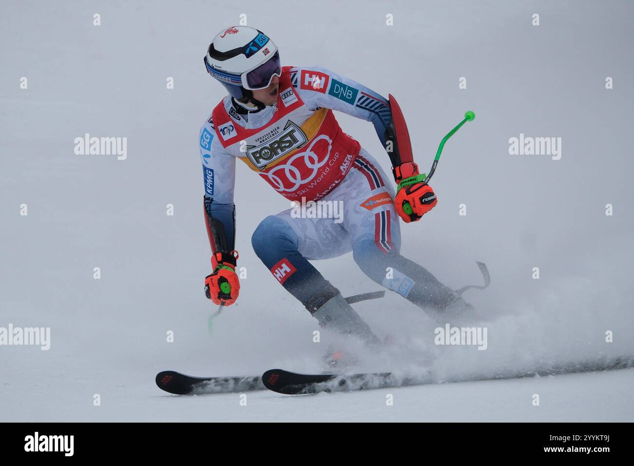 Henrik Kristoffersen of Team Norway competes during the Audi FIS Alpine ...