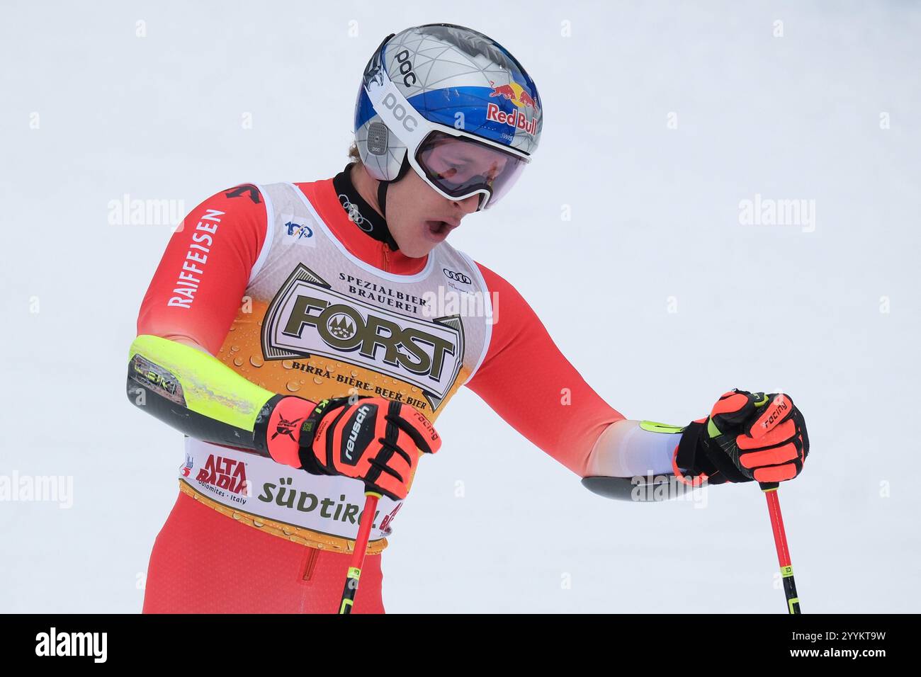 Marco Odermatt of Team Switzerland first place, competes during the ...