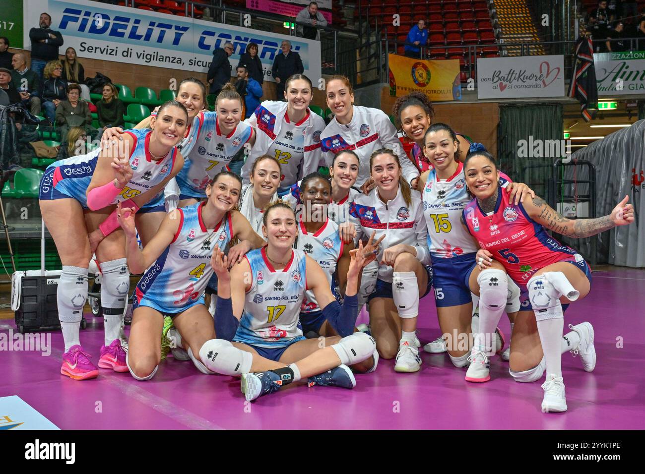 Cuneo, Italy. 22nd Dec, 2024. Team Scandicci celebrates after scoring a ...