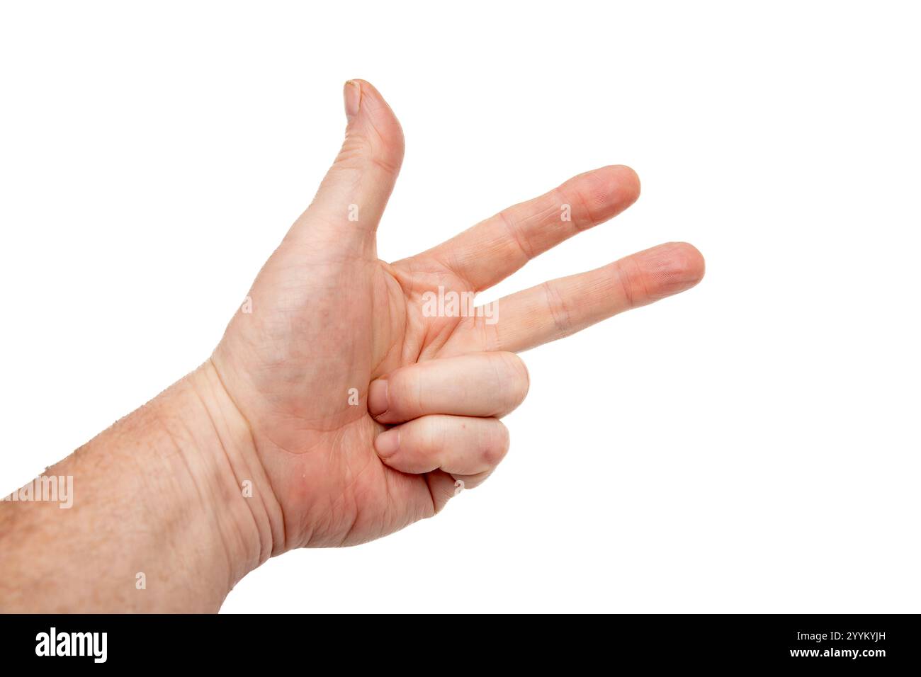 Hand Showing Scissors in Rock-Paper-Scissors Game Gesture Stock Photo ...