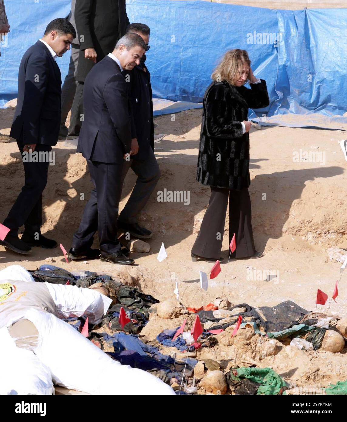 The wife of the Iraqi President, Shahnaz Ibrahim Ahmed, attends the ...