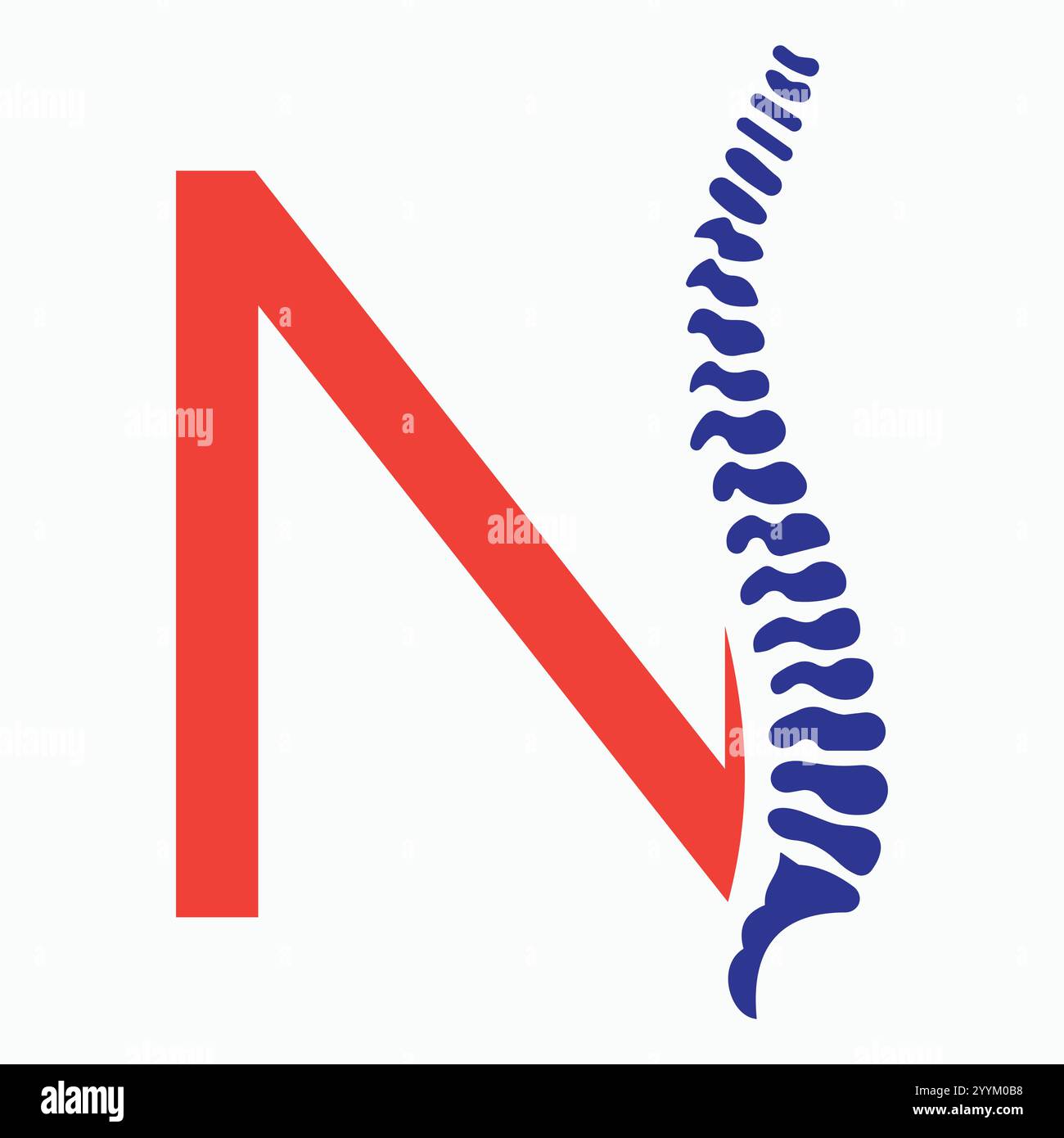 Initial Letter N Spine Logo Concept For Chiropractic Logo Design ...