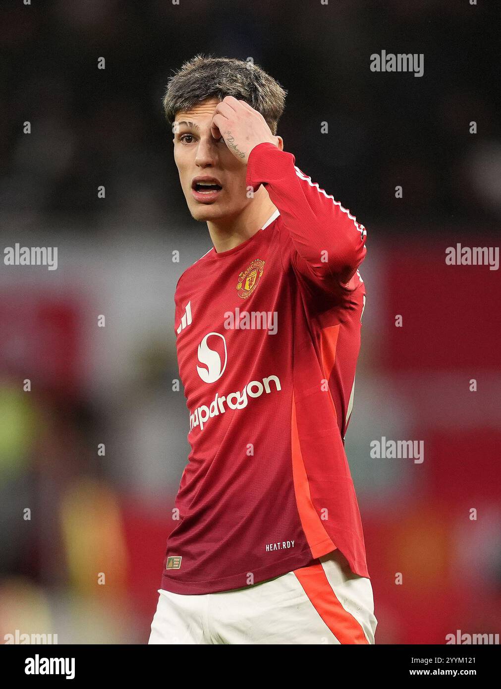 Manchester United's Alejandro Garnacho during the Premier League match ...