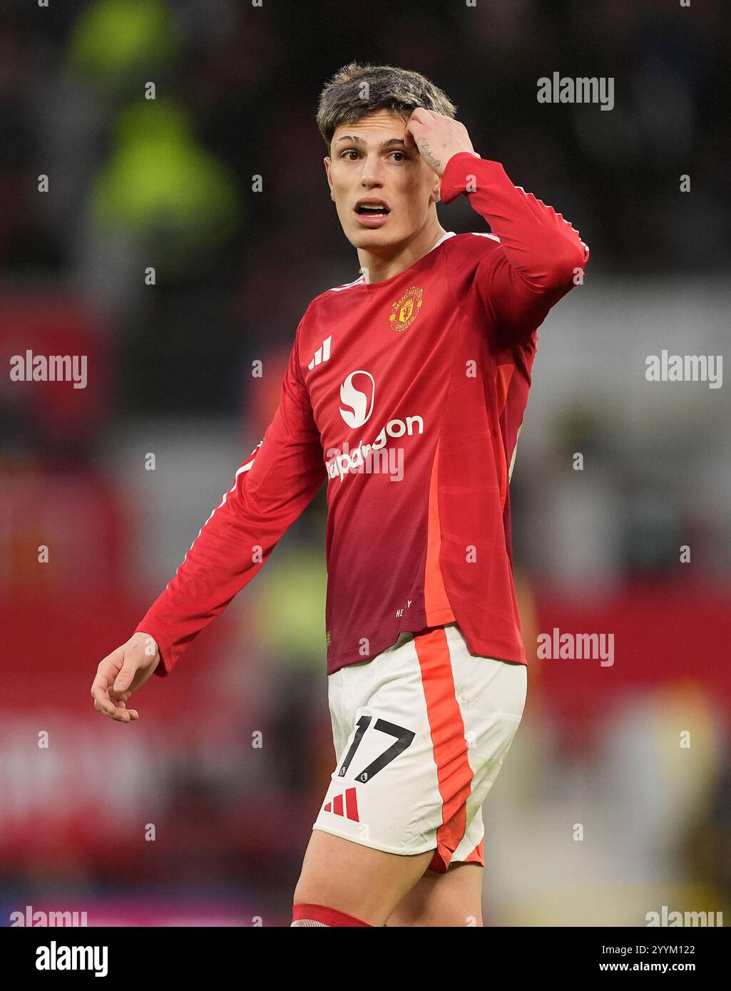 Manchester United's Alejandro Garnacho during the Premier League match ...