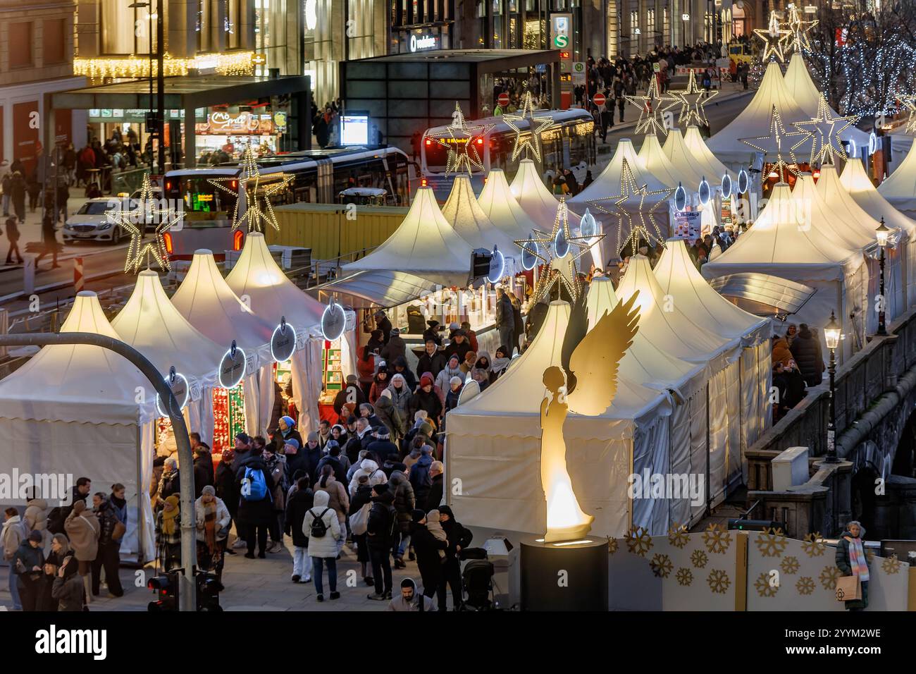 Hamburg, Germany. 13th Dec, 2024. View of the Weisser Zauber Christmas market on the ...