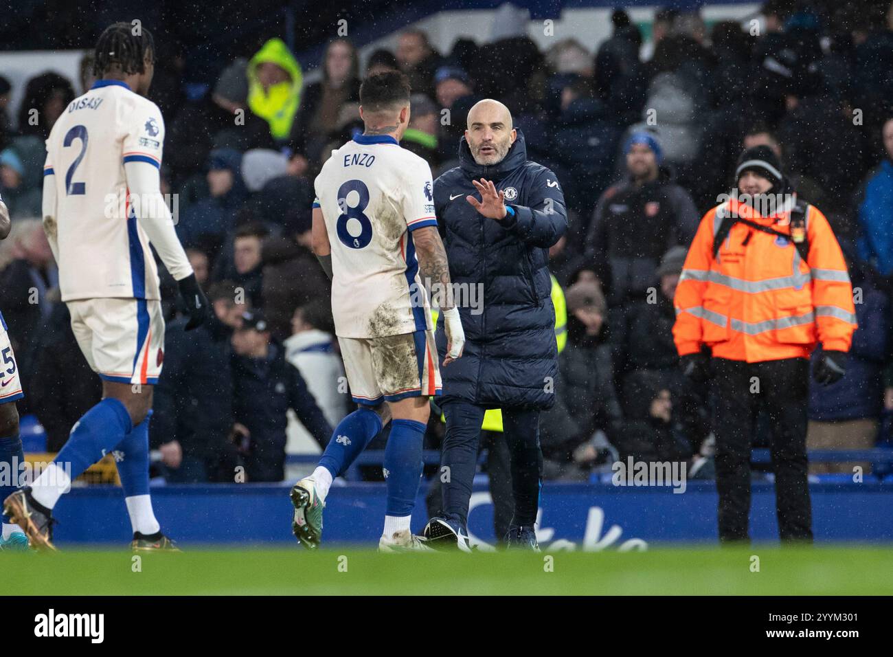 Chelsea FC manager Enzo Maresca at full time during the Premier League ...