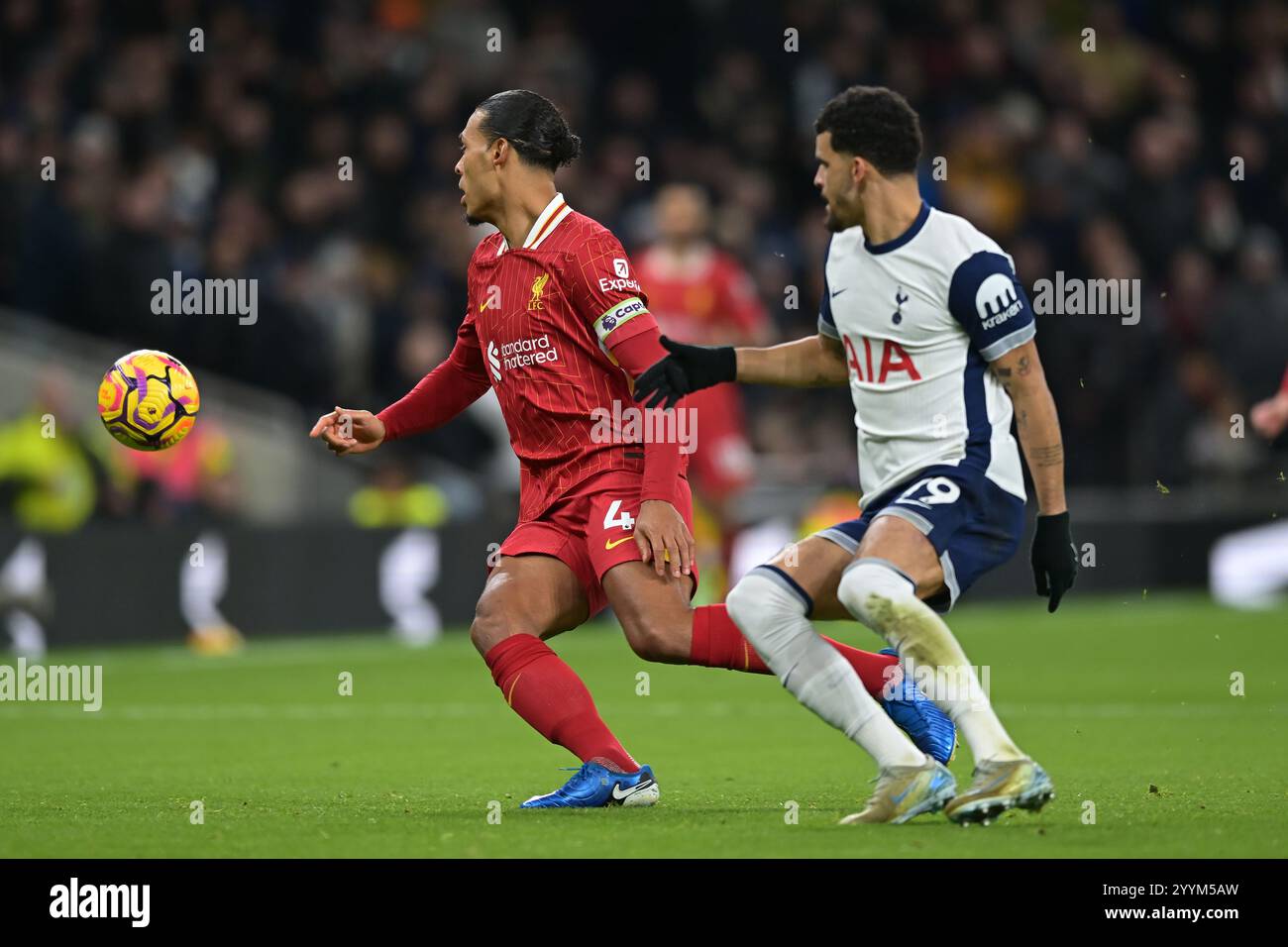 London, UK. 22nd Dec, 2024. Dominic Solanke of Tottenham Hotspur ...