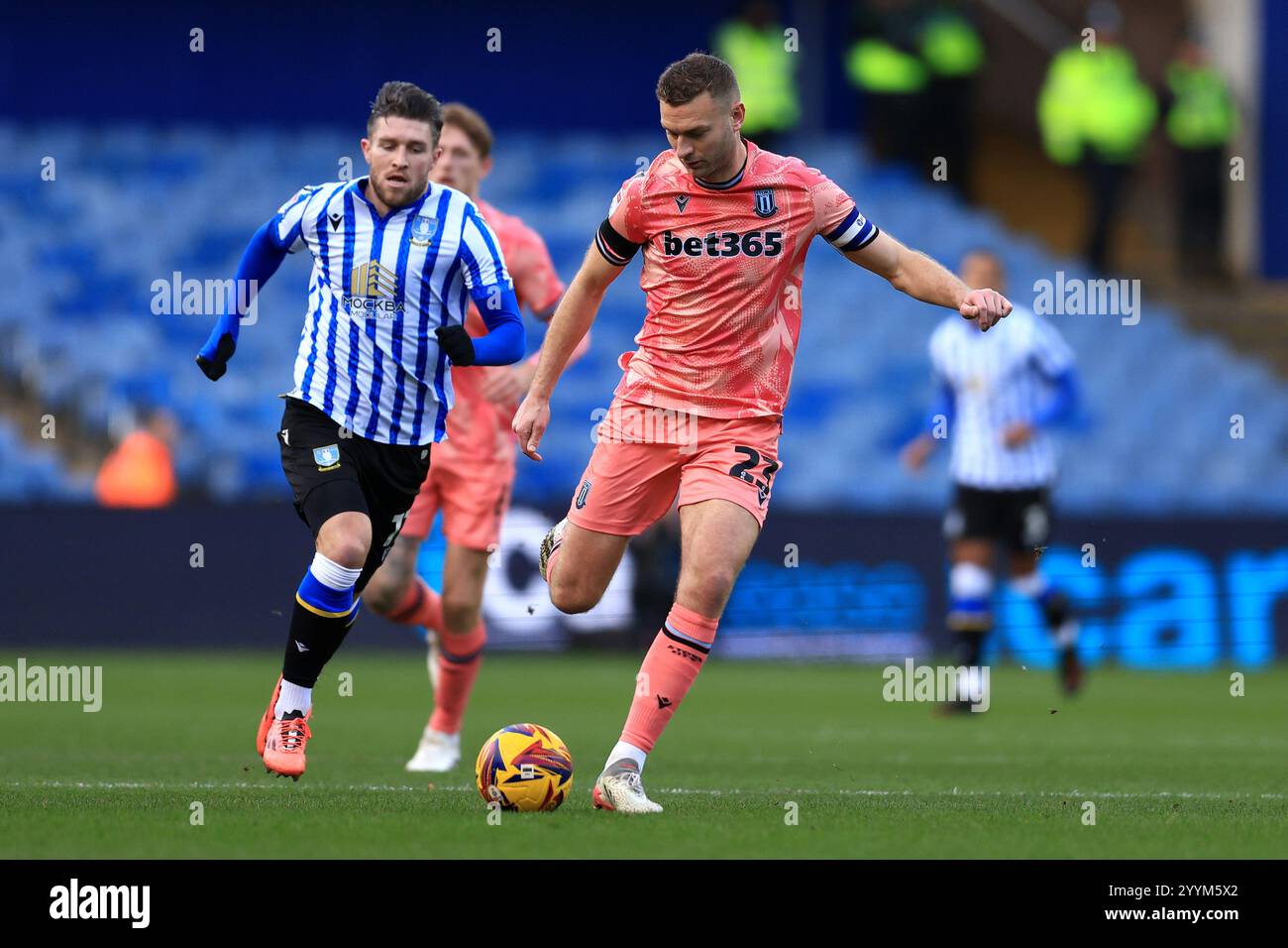 Stoke City's Ben Gibson runs with the ball during the Sky Bet ...
